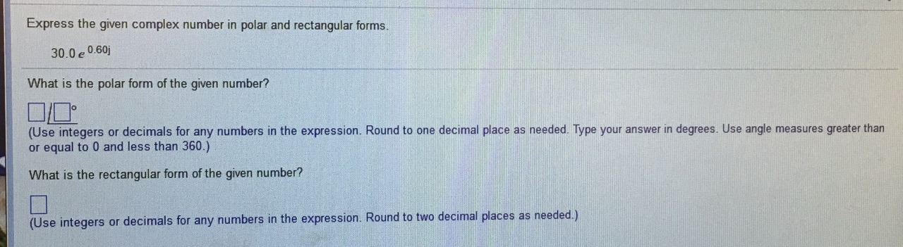 Solved Express the given complex number in polar and | Chegg.com