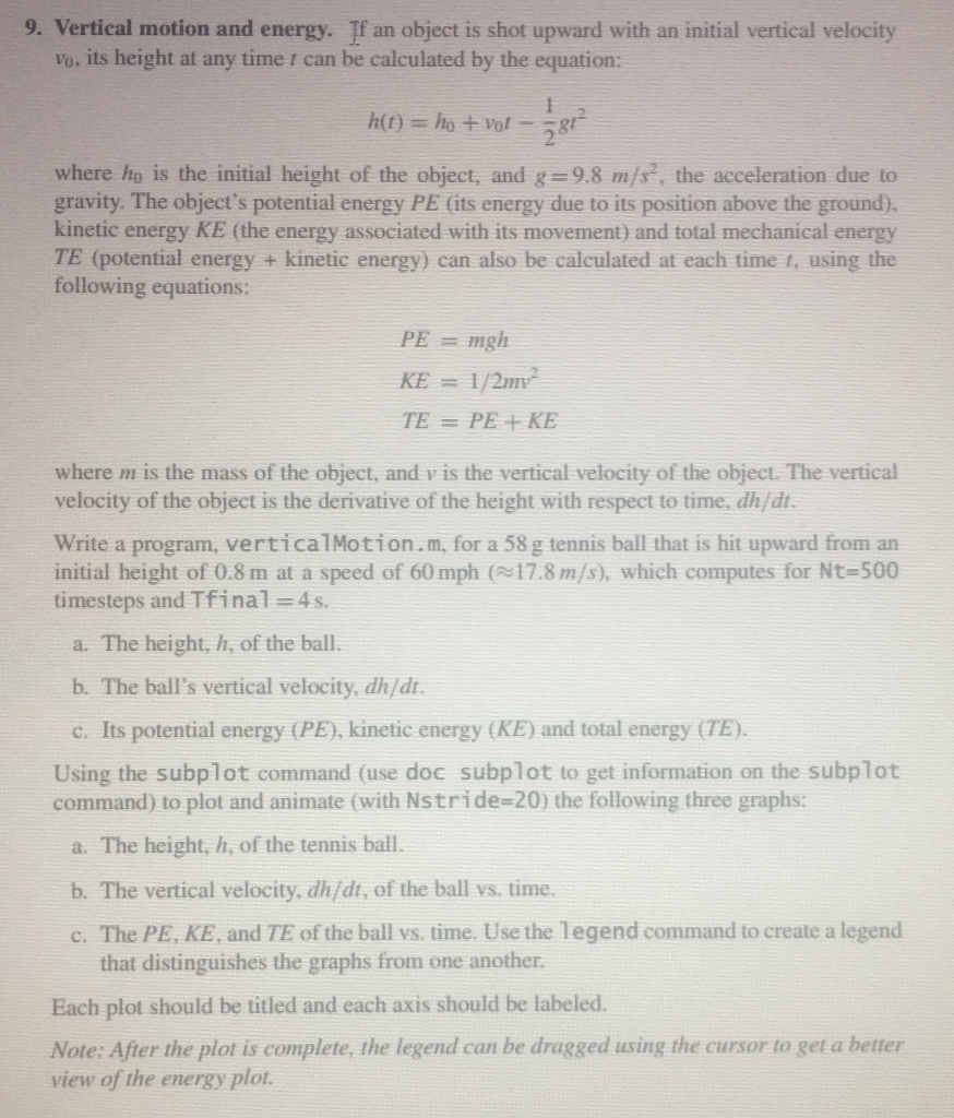 Solved Please Include Script Code And Output Use Matlab Do 9232