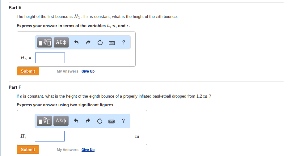 Solved Part A The coefficient of restitution e for a head-on | Chegg.com