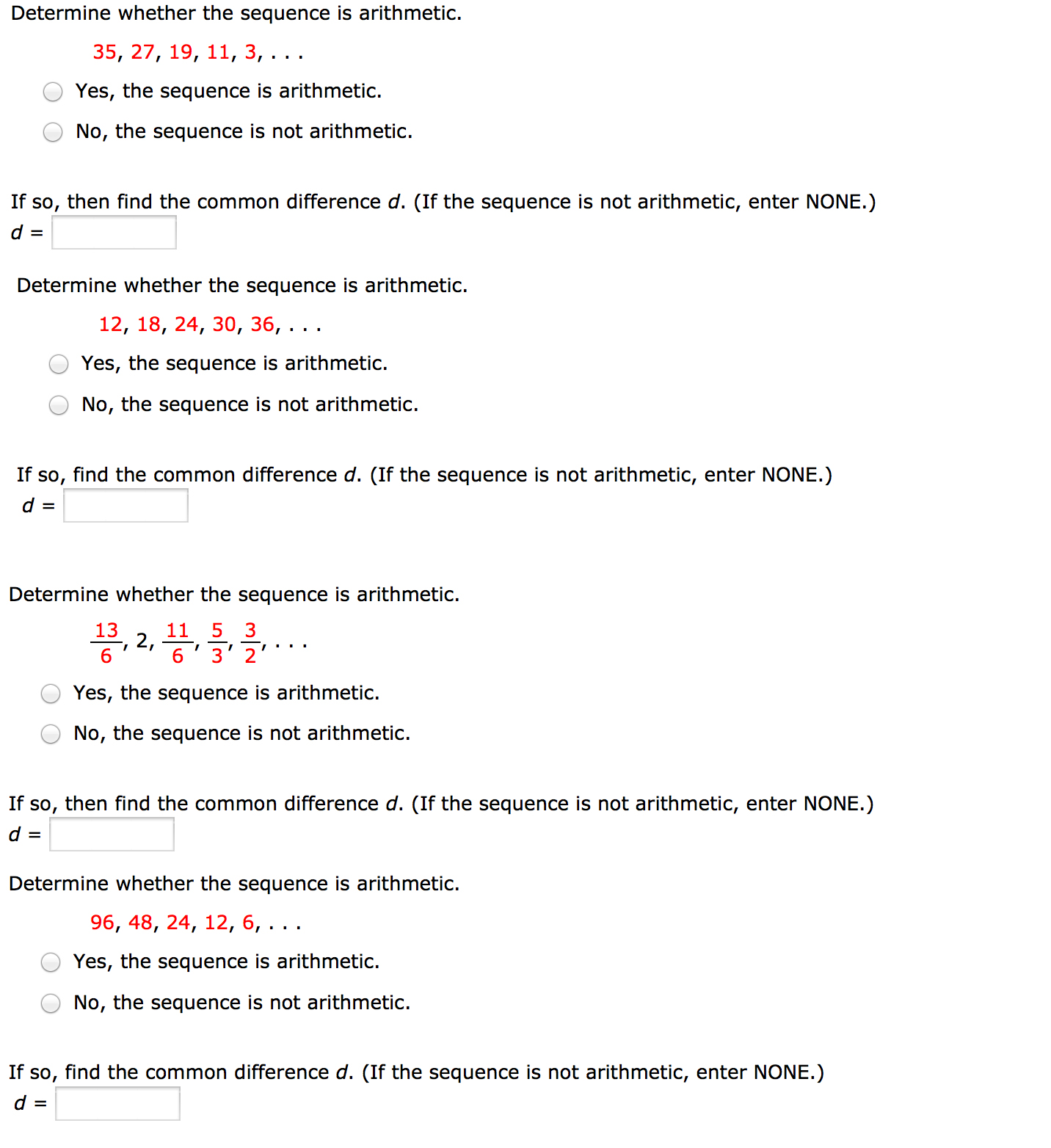 Solved Determine whether the sequence is arithmetic. Yes, | Chegg.com Solved Determine whether the sequence is arithmetic. Yes, | Chegg.com