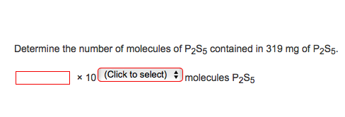 Solved Determine the number of molecules of P2S5 contained | Chegg.com