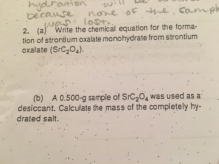 Solved Write the chemical equation for the formation of | Chegg.com