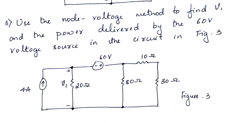 Solved Use the node - voltage method to find v_i and the | Chegg.com