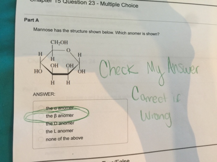 Solved Mannose has the structure shown below. Which anomer | Chegg.com Solved Mannose has the structure shown below. Which anomer | Chegg.com