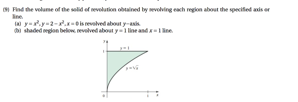 Solved Find the volume of the solid of revolution obtained | Chegg.com