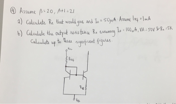 Solved Assume beta = 20, beta + 1 = 21 Calculate Re that | Chegg.com