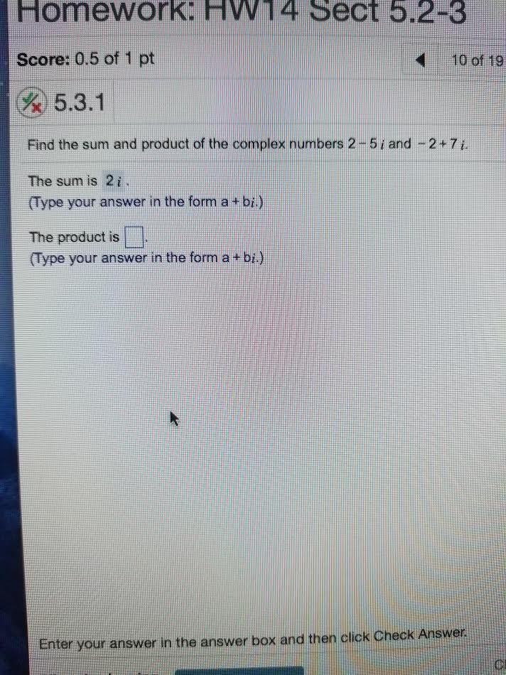 Solved Homework Hw 4 Sect 5 2 3 Score 0 5 Of 1 Pt 10 Of 19