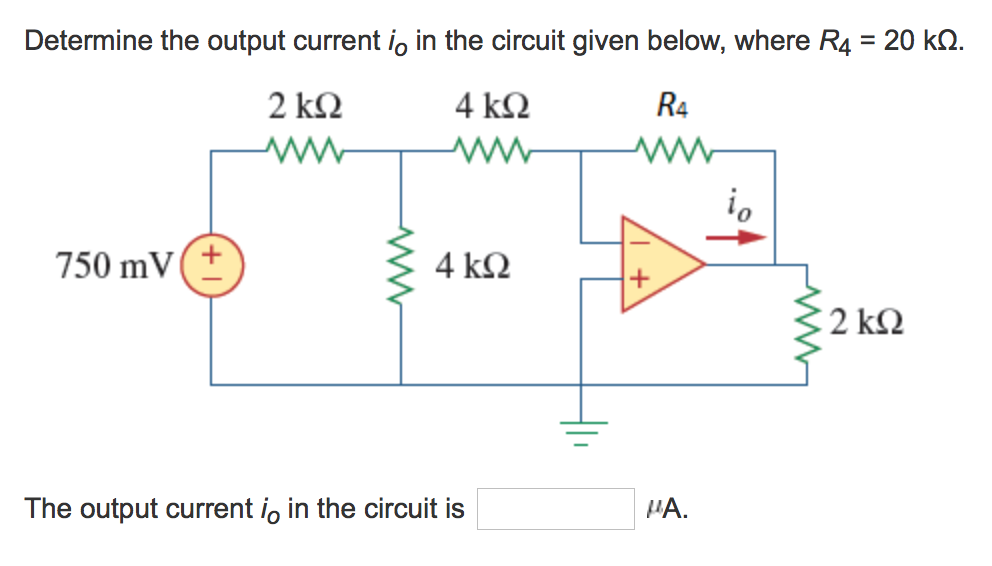 Solved Determine the output current i0 in the circuit given | Chegg.com