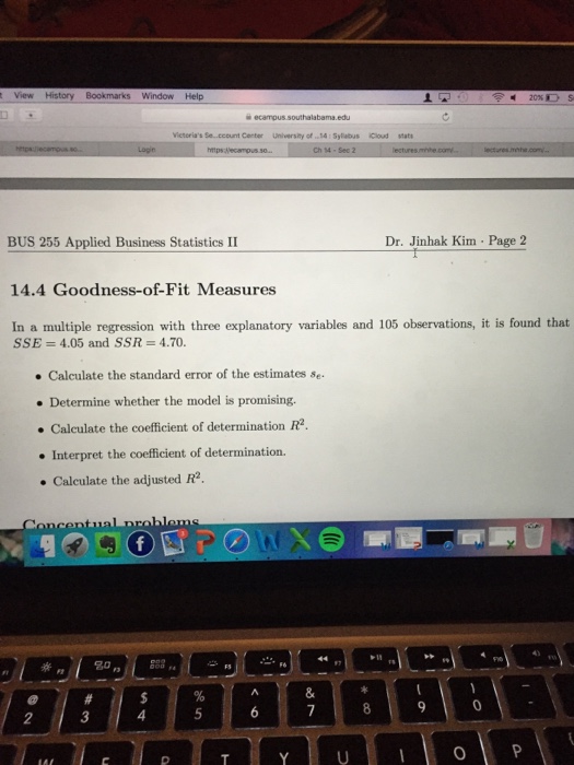 Solved Goodness-of-Fit Measures In a multiple regression | Chegg.com
