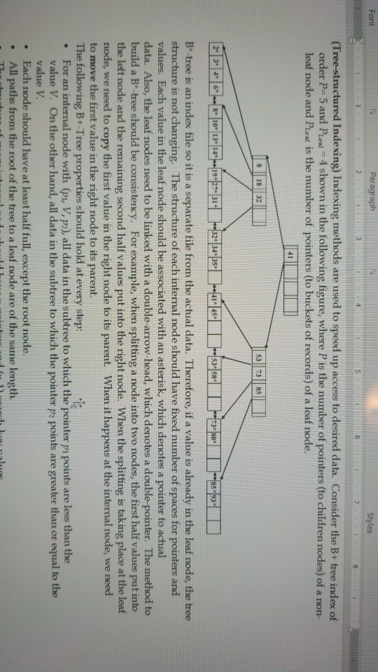 Solved Font Paragraph (Tree-structured Indexing) Indexing | Chegg.com Solved Font Paragraph (Tree-structured Indexing) Indexing | Chegg.com