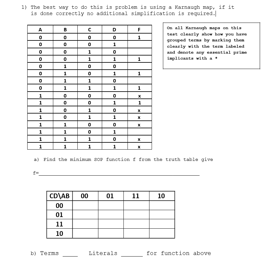 Solved 1) The best way to do this is problem is using a | Chegg.com