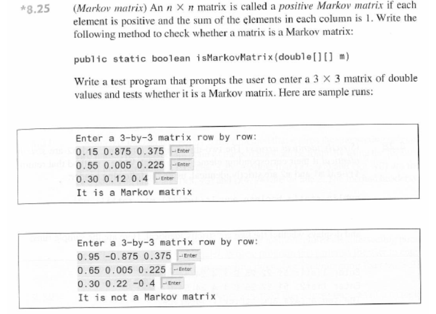 Solved (Markov matrix) An n × n matrix is called a positive | Chegg.com