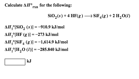 Solved Calculate delta H degree_rxn for the following: | Chegg.com