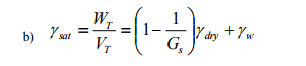 Solved Show with all working that: Gamma_sat = W_T/V_T = (1 | Chegg.com