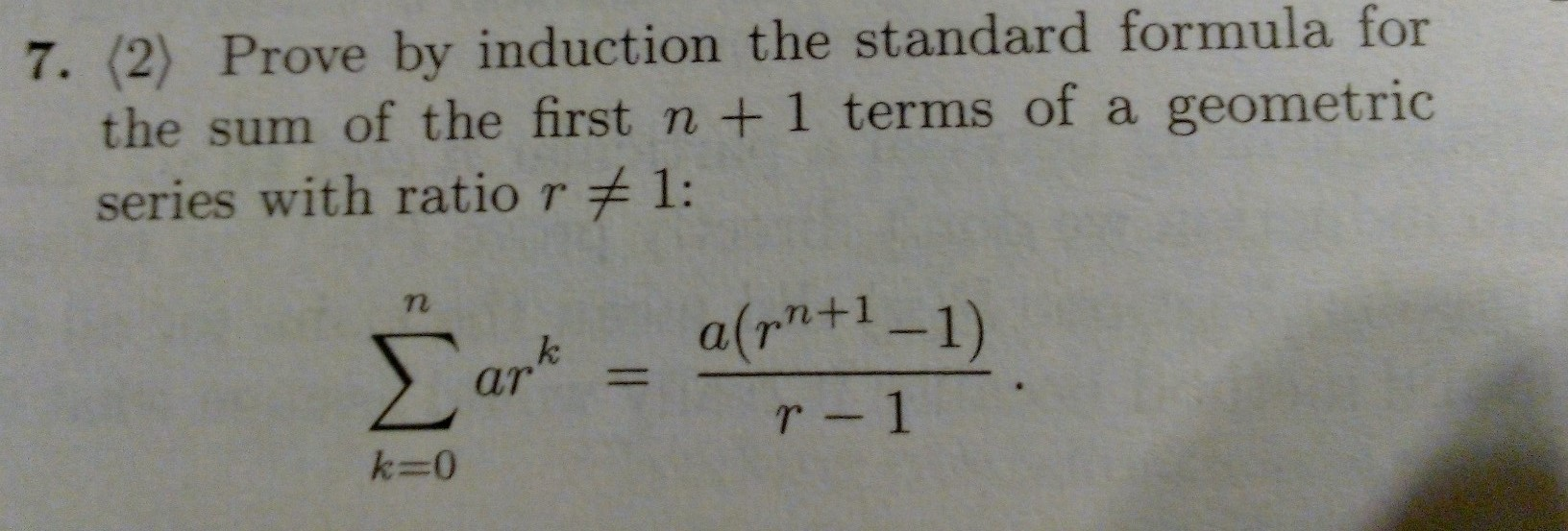 Solved Prove bv induction the standard formula for the sum | Chegg.com