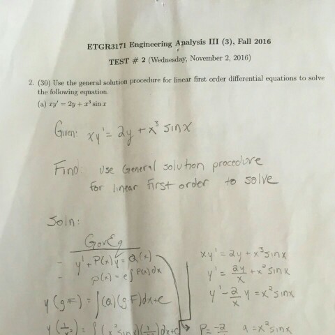 Solved Use the general solution procedure for linear first | Chegg.com
