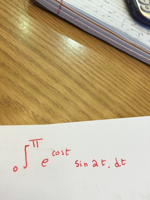Solved integral^pi_0 e^cos t sin 2t?dt | Chegg.com