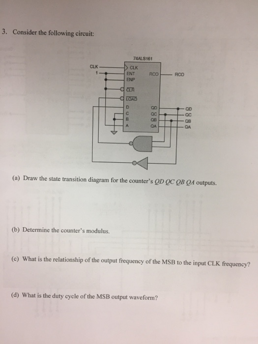 Consider The Following Circuit A Draw The State 