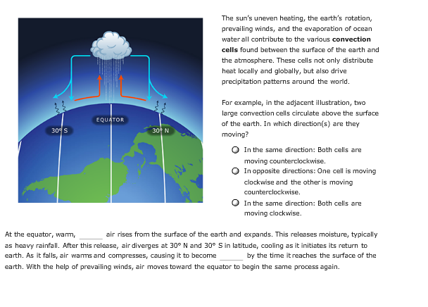 Solved The sun's uneven heating, the earth's rotation | Chegg.com
