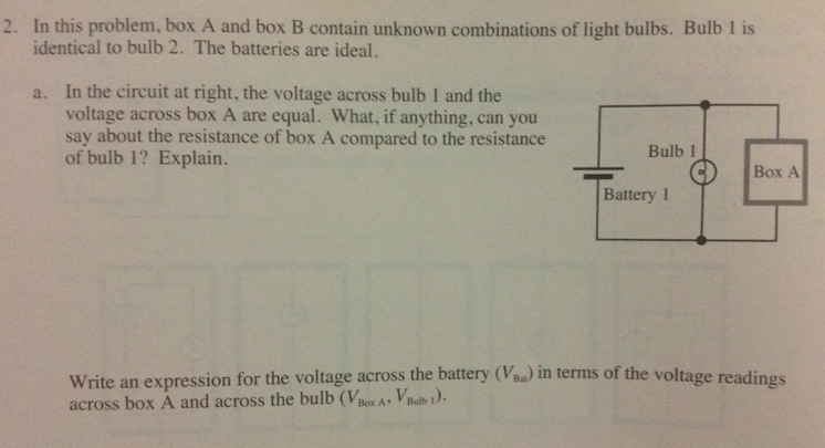 Solved In this problem, box A and box B contain unknown | Chegg.com