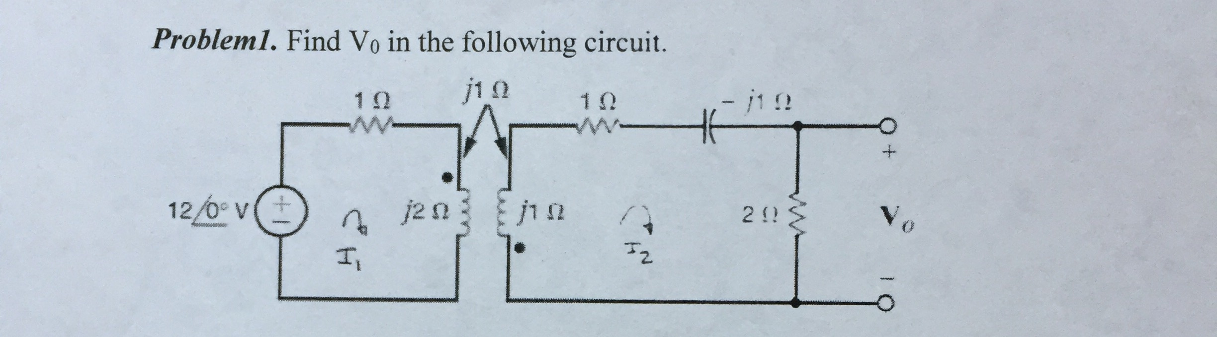 Solved Find V_0 in the following circuit. | Chegg.com