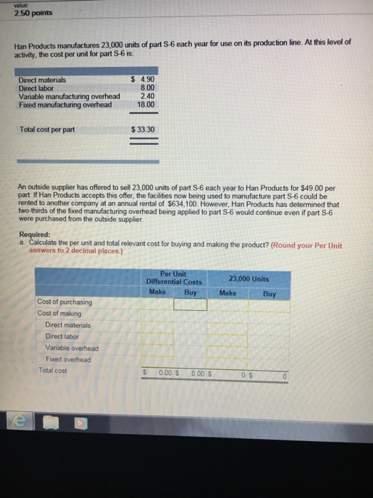 Solved B. How much will profits increase or decrease if the | Chegg.com