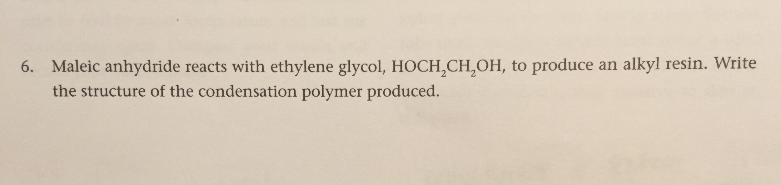 Solved Maleic anhydride reacts with ethylene glycol, | Chegg.com