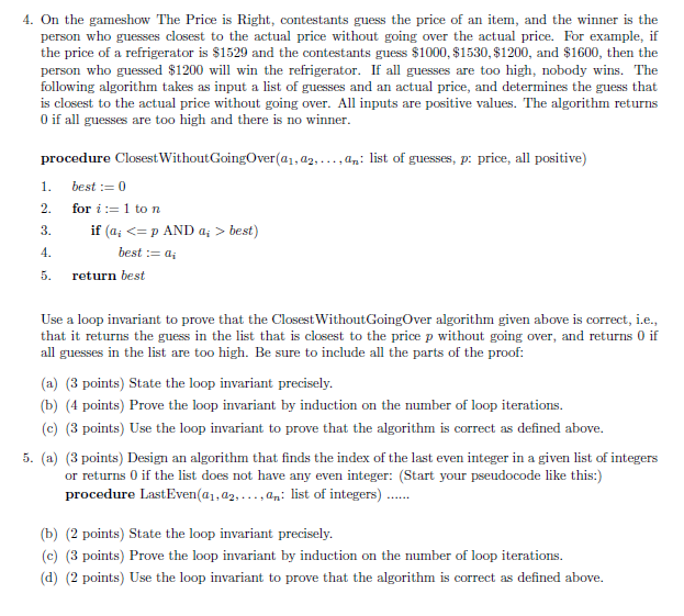 Solved On the gameshow The Price is Right, contestants guess | Chegg.com