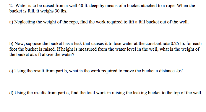Solved Water is to be raised from a well 40 ft. deep by | Chegg.com
