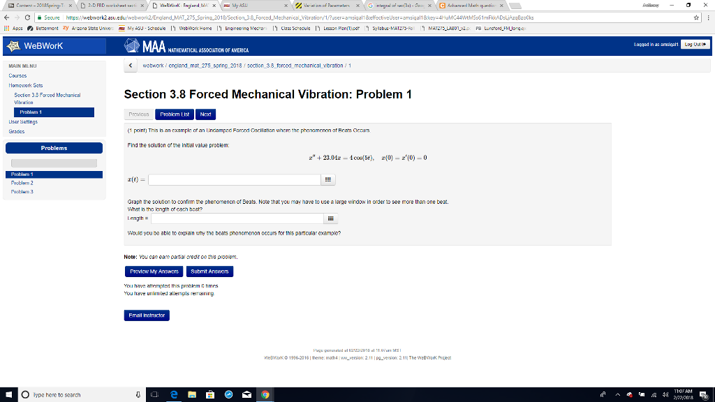 Solved ← > C ii Seoure httF%;/webwork2asu.edu | Chegg.com