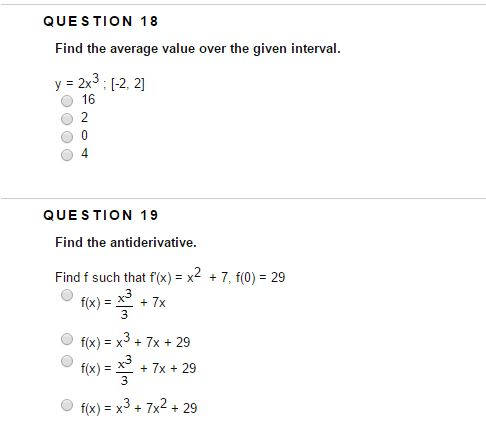 Solved Find the average value over the given interval. y = | Chegg.com