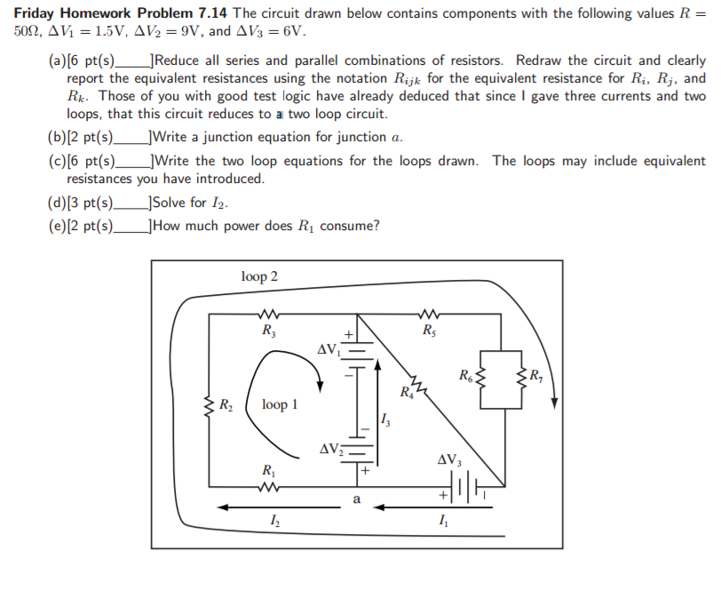 Solved The circuit drawn below contains components with the | Chegg.com