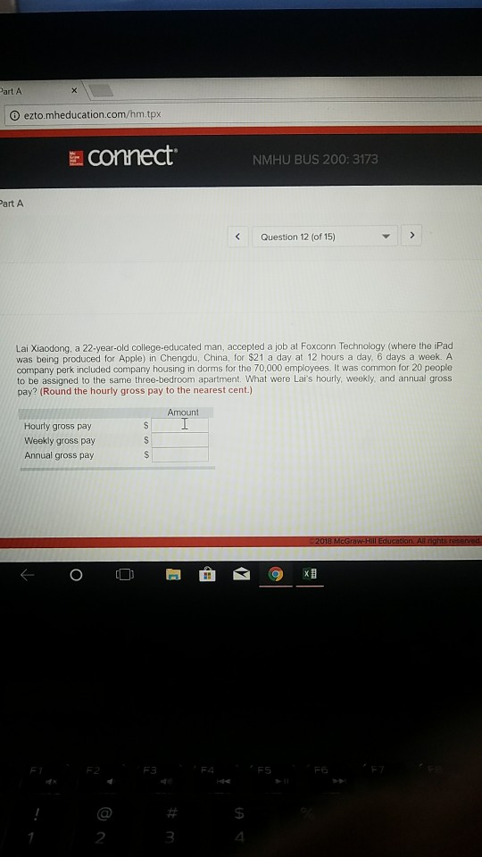 Solved art A ⓘ ezto.mh education com/hmtpx 巨connect NMHU BUS | Chegg.com