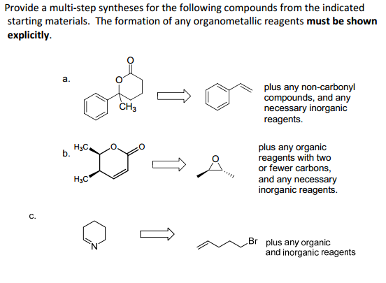Solved Provide a multi-step syntheses for the following | Chegg.com