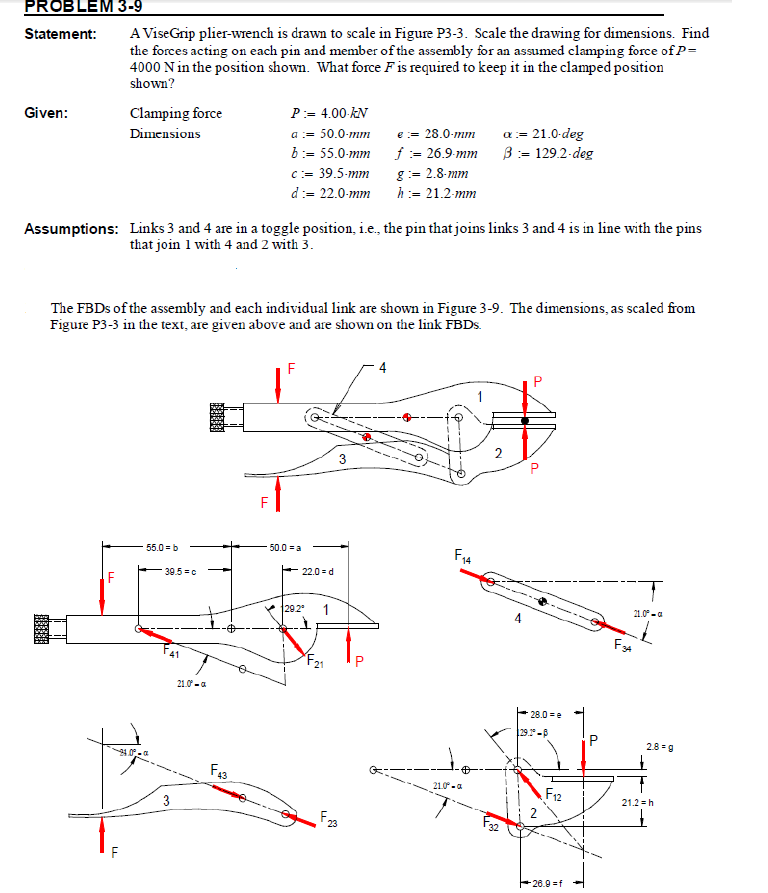 Solved Statement: A ViseGrip plier-wrench is drawn to scale | Chegg.com