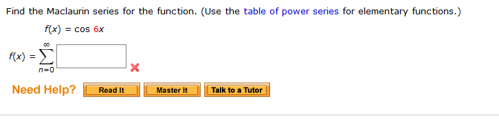 Solved Find the Maclaurin series for the function. (Use the | Chegg.com