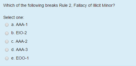 Solved Which of the following breaks Rule 2, Fallacy of | Chegg.com