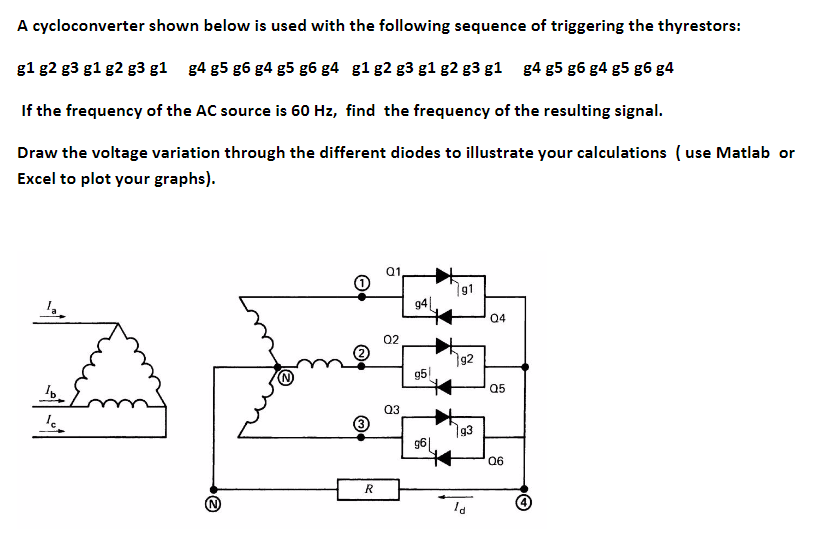 A cycloconverter shown below is used with the | Chegg.com