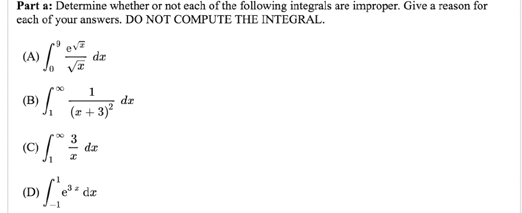 Solved Determine whether or not each of the following | Chegg.com