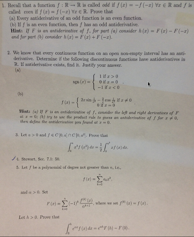 Solved Recall that a function f : R rightarrow R is called | Chegg.com