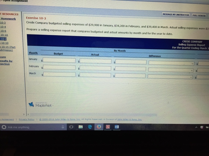 Solved MESSAGE HMY INSTRUCTOR FULL SCREEN Homework Exercise Chegg