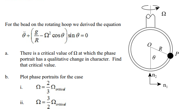 For the bead on the rotating hoop we derived the | Chegg.com