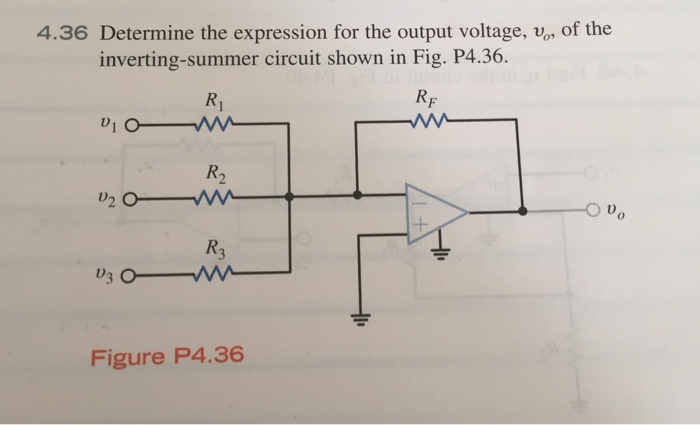 Solved Determine the expression for the output voltage, v_0, | Chegg.com