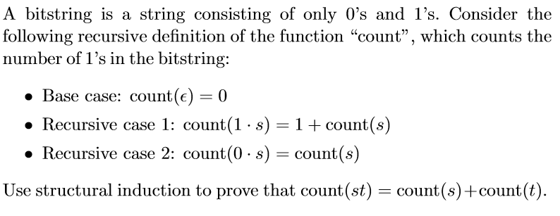 Solved A Bit String Is A String Consisting Of Only 0s And