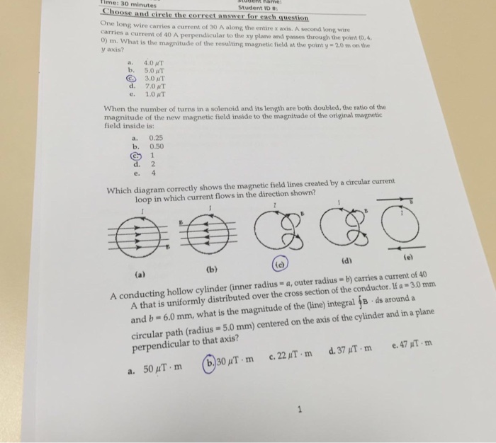Solved Which diagram correctly shows the magnetic field | Chegg.com