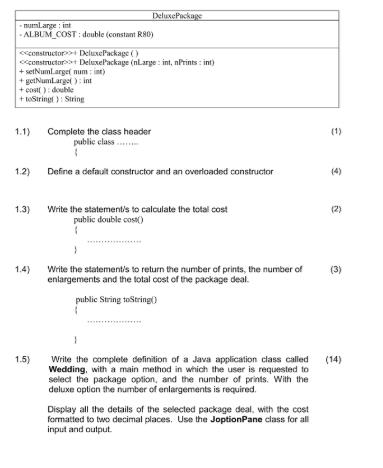 Solved PLEASE REMEMBER JAVA IS CASE-SENSITIVE MARKS ARE | Chegg.com
