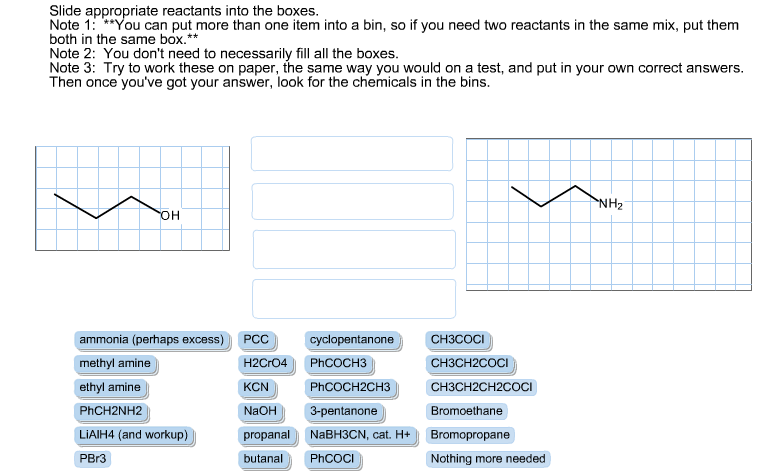 Solved Slide appropriate reactants into the boxes. into | Chegg.com Solved Slide appropriate reactants into the boxes. into | Chegg.com
