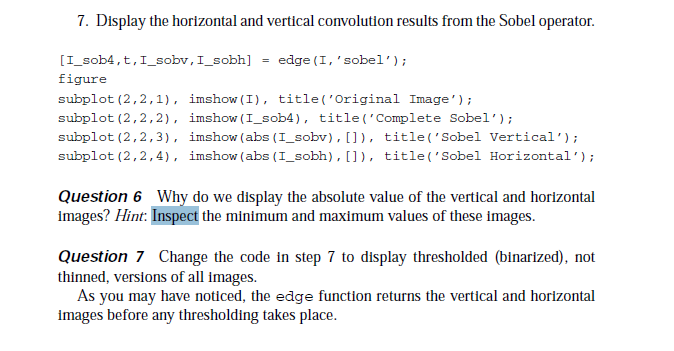 Solved Display the horizontal and vertical convolution | Chegg.com