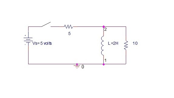 Solved This circuit closes at t=0 seconds. There is no | Chegg.com