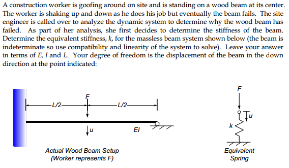 Solved A construction worker is goofing around on site and | Chegg.com
